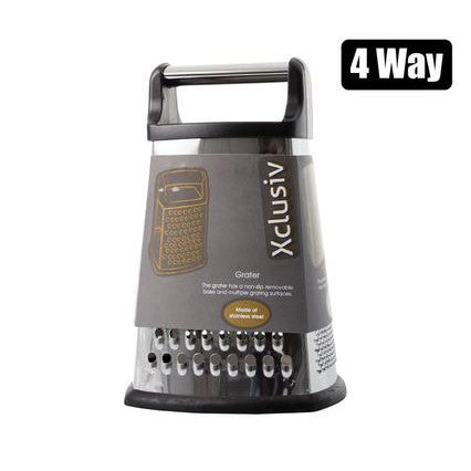 Grater 4 Way Stainless Steel Black Xclusive