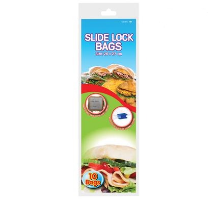 Plastic Disposable Slide Lock Seal Bags 26x27cm 10pack 200 000023