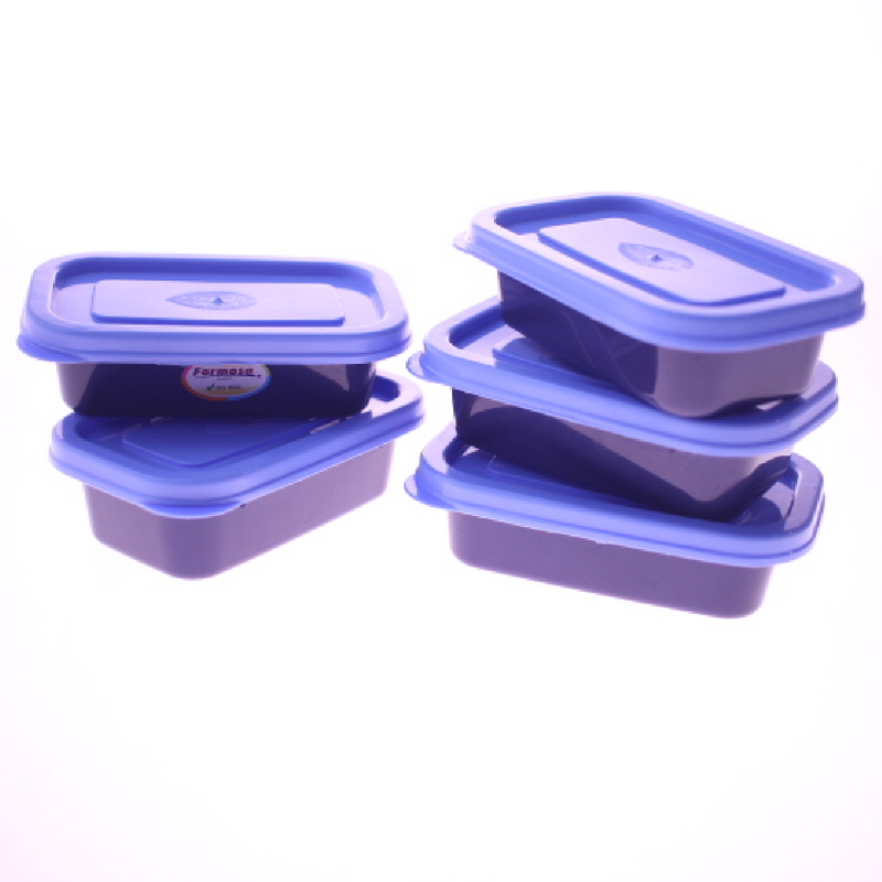 Plastic Rectangular Container 5 Pack 125cc 6103 formosa