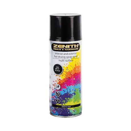 Zenith Spray Paint Glass Black 300ml