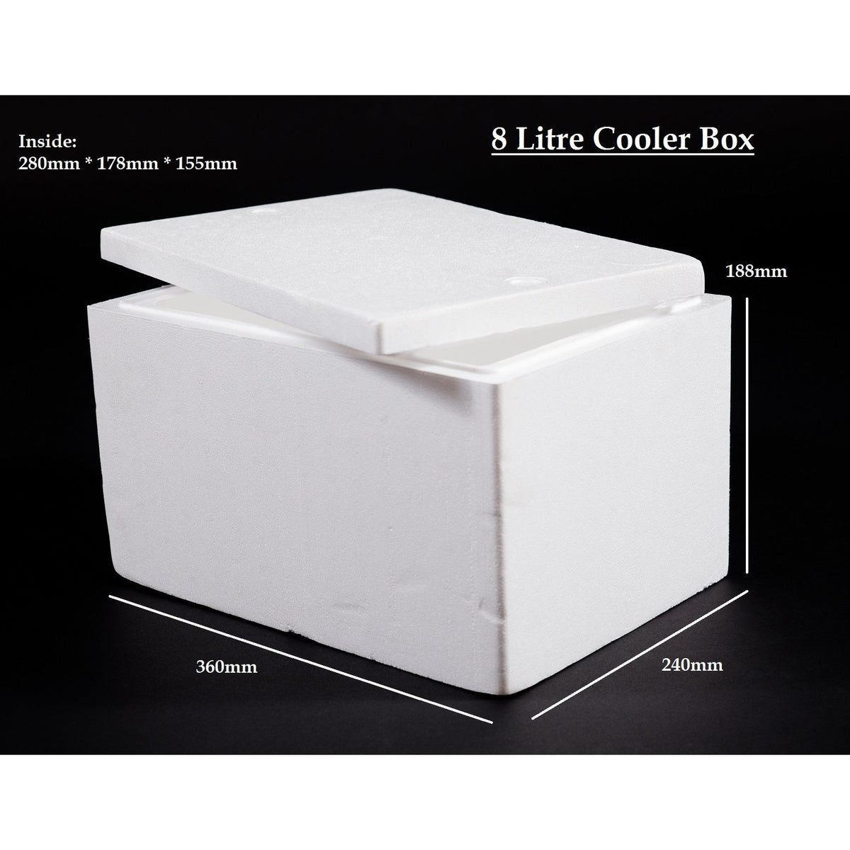 Polystyrene Cooler Box 8L Thermal Storage Box