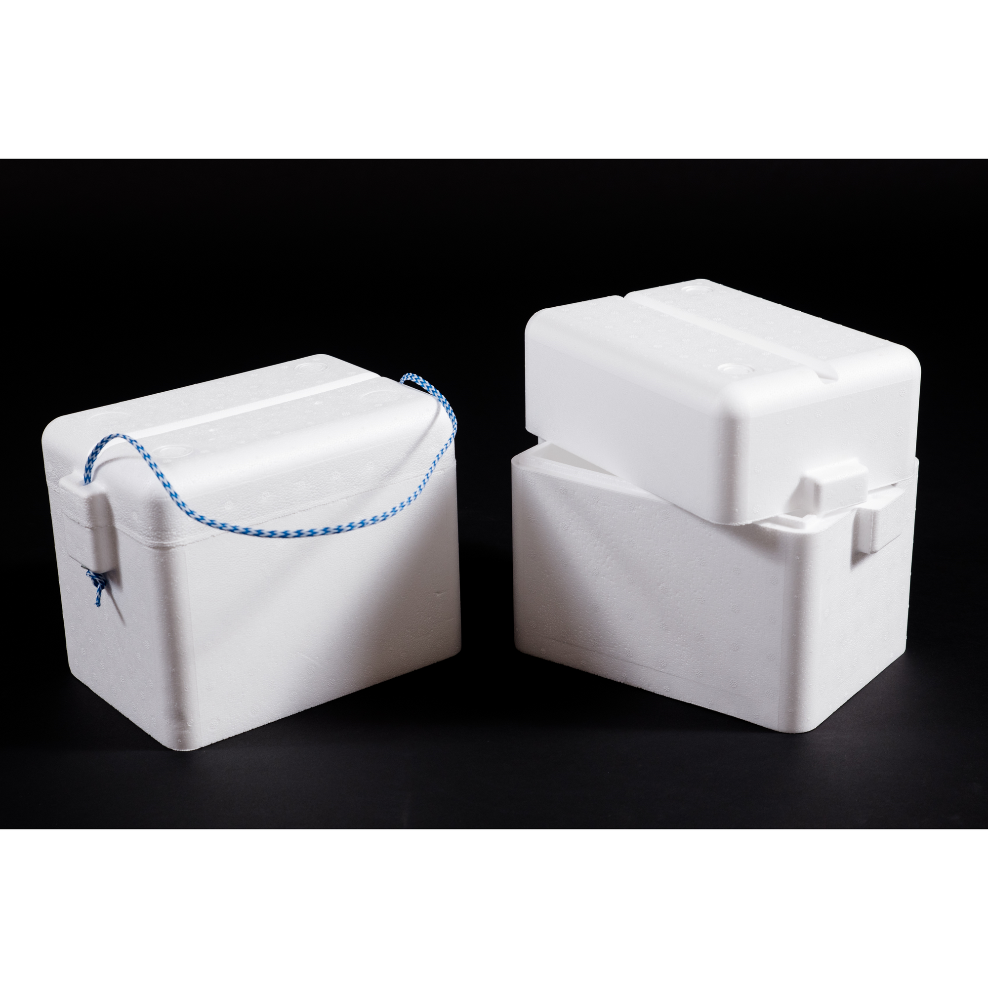 Polystyrene 6L Cooler Box Deep with Rope Thermal Storage Box - Fits 6-