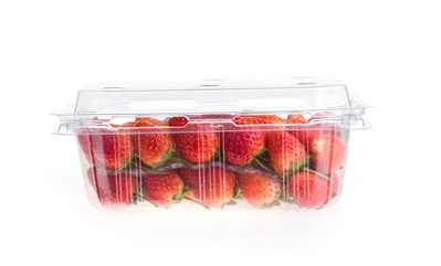 Zibo Strawberry Punnet Clamshell Container 250g T847
