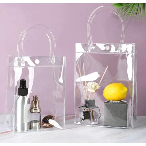 PVC Gift Bag See through with Handle Assorted