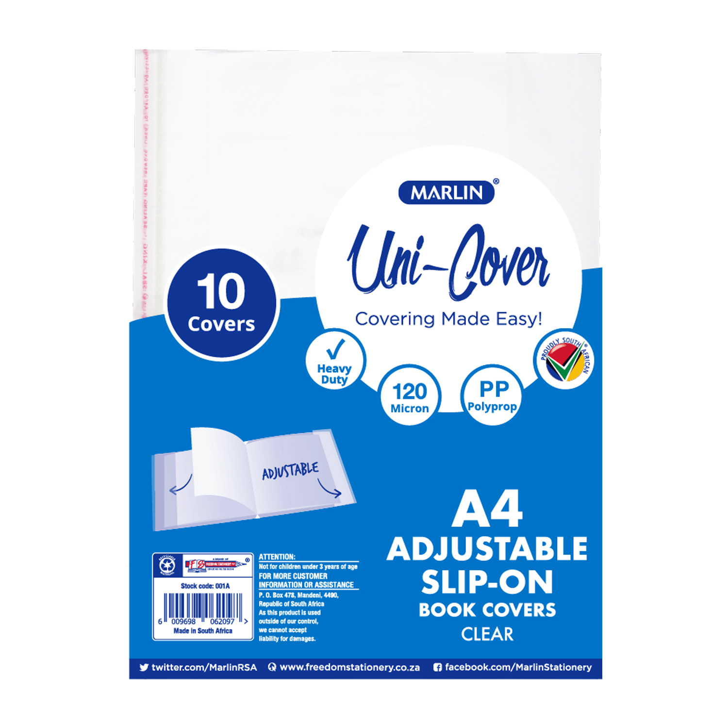 Adjustable A4 Slip On Book Cover 10Cover