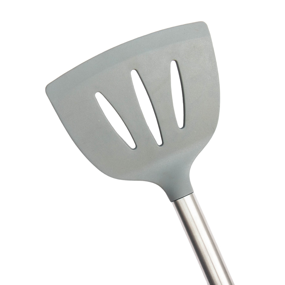 Silicone Serving Lifter Slotted Wide Stainless Steel Silica Gel Tablew