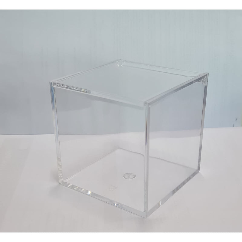 Acrylic Gift Box Square 12x12x12cm Super Transparent with Flip Lid