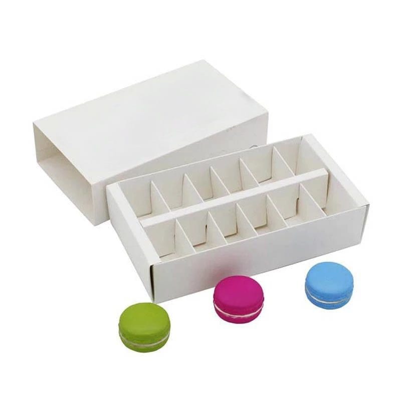 Macaron Display Gift Box with Slide Cover 20x10.5x5cm fits 12
