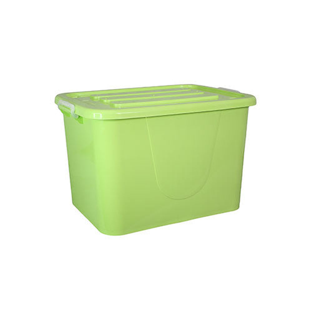 150L Storage Utility Box Container with Clip Lock Handle & Wheels Nu W