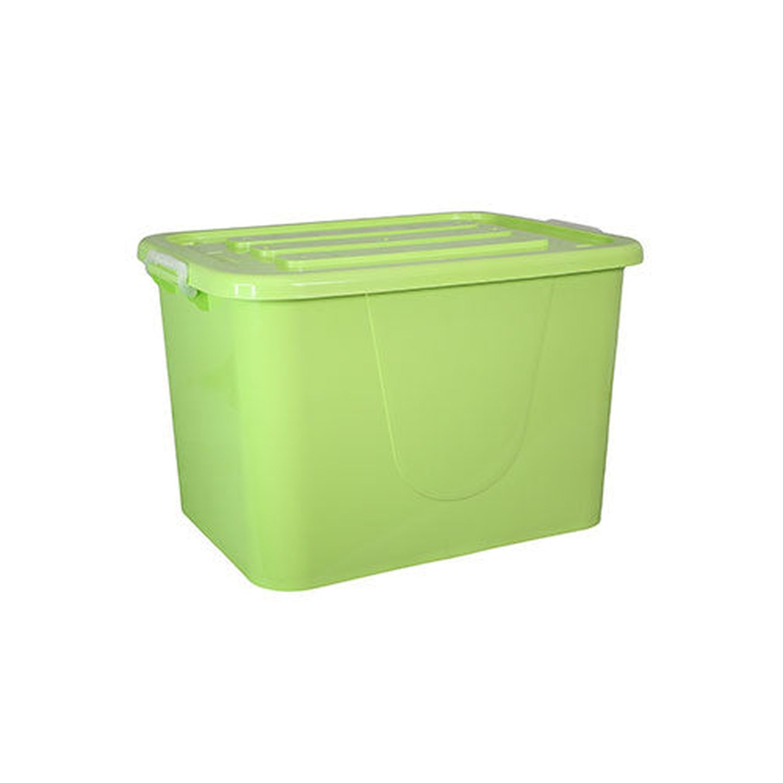 150L Storage Utility Box Container with Clip Lock Handle & Wheels Nu W