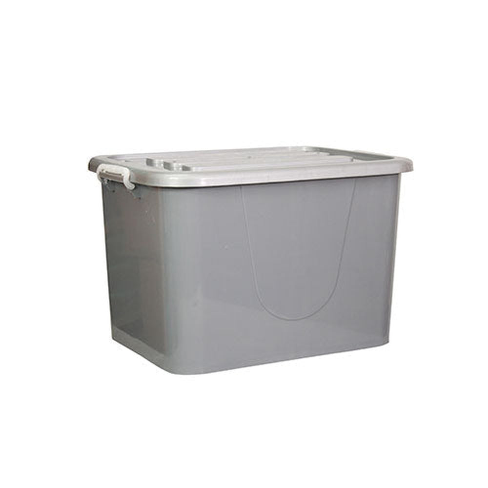 150L Storage Utility Box Container with Clip Lock Handle & Wheels Nu W