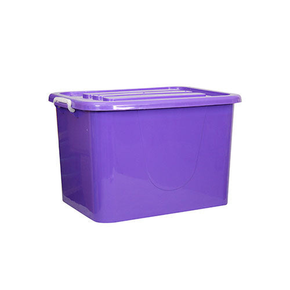 150L Storage Utility Box Container with Clip Lock Handle & Wheels Nu W