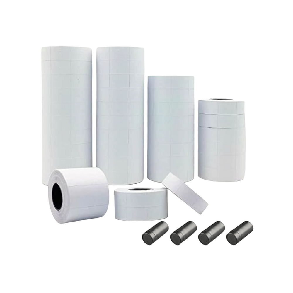 Double line Price Label Roll White 22x15mm 500pc