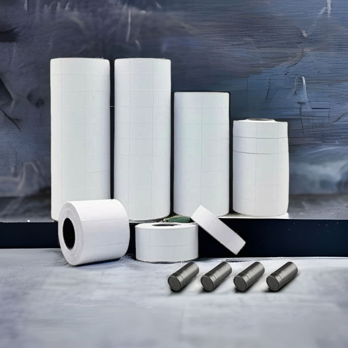 Double line Price Label Roll White 22x15mm 500pc