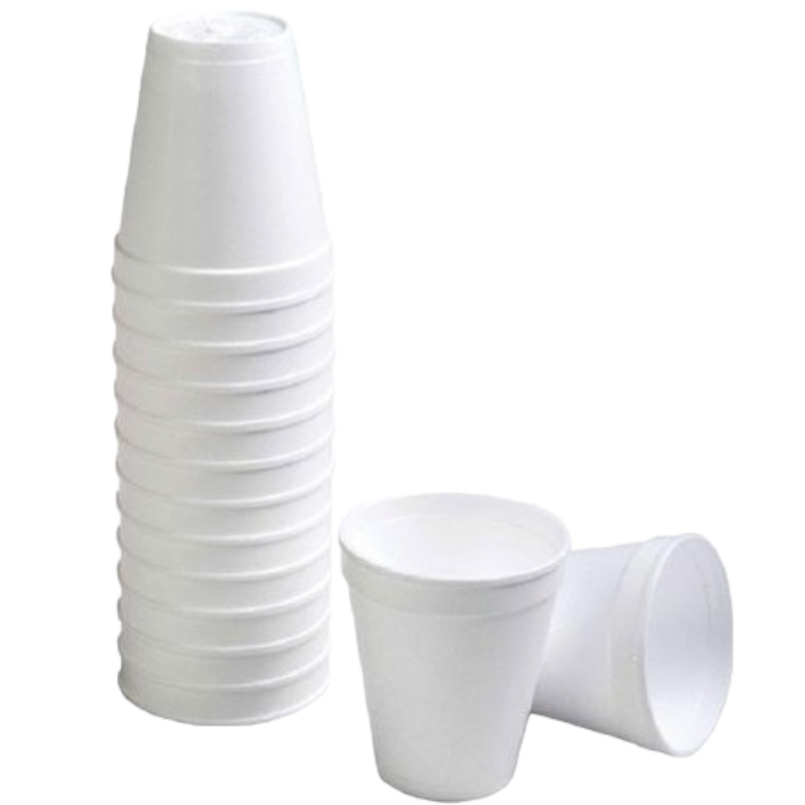 250ml Disposable Foam Cups Polystyrene HC8 100pack