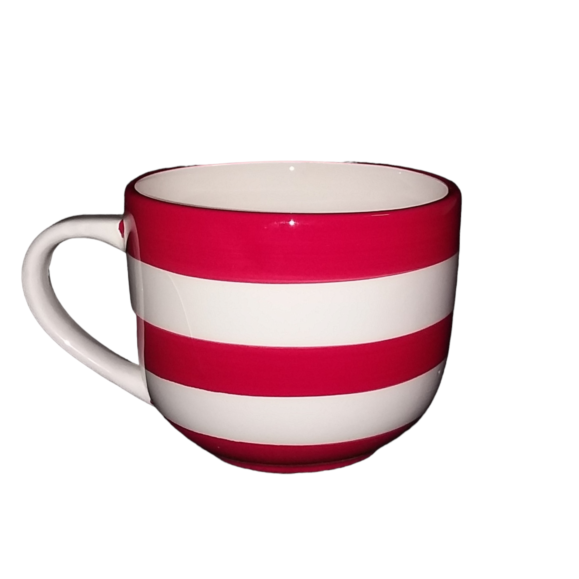 Ceramic Mug Red and White Stripes
