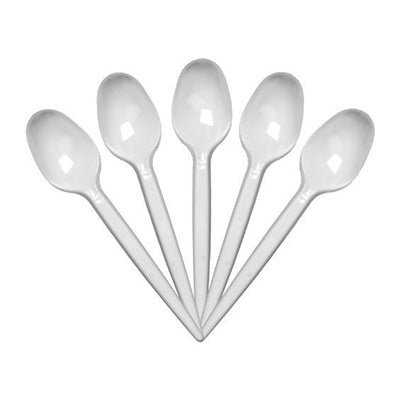 Disposable Teaspoons White 100pack