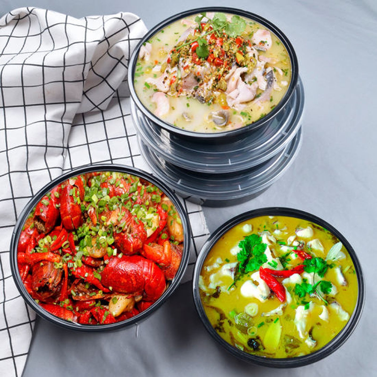 250ml Disposable Plastic Budget Tubs C25 - Recycle Takeaway Containers