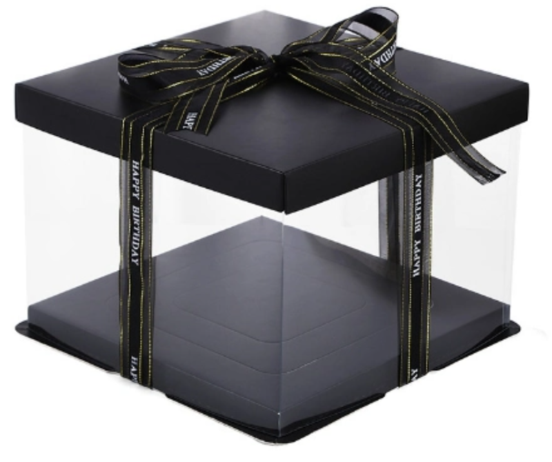 Plastic PVC Gift Box See Through Single layer Square Assorted