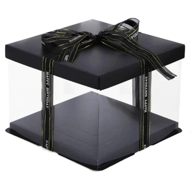 Plastic PVC Gift Box See Through Heightened Square Assorted